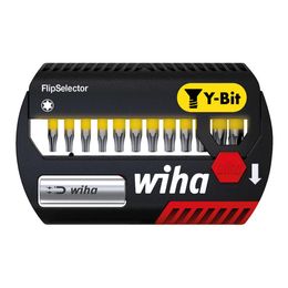 wiha Bit Set FlipSelector Y-Bit 13-tlg. I 25 mm, TORX 1/4" C6,3 I magnetischer Bithalter I Impact- & Schlaugschrauber geeignet (41828))