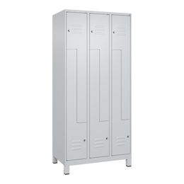 C+P Z-Spind, Classic PLUS, F&uuml;&szlig;e, 6 F&auml;cher, 1950x900x500mm, 7035/7035 Verschluss Zylinderschloss ; C + P M&ouml;belsysteme (080013-306|S10024)