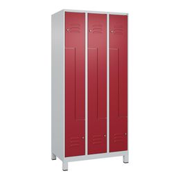 C+P Z-Spind, Classic PLUS, F&uuml;&szlig;e, 6 F&auml;cher, 1950x900x500mm, 7035/3003 Verschluss Zylinderschloss ; C + P M&ouml;belsysteme (080013-306|S10016)