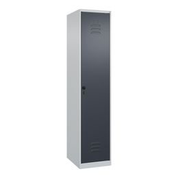 C+P Spind Classic PLUS, 1 Abteil, 1850x400x500mm, 7035/7016 Verschluss Sicherheits-DrehriegelTrennwand mittig ; C + P M&ouml;belsysteme (080000-12F|S10019)