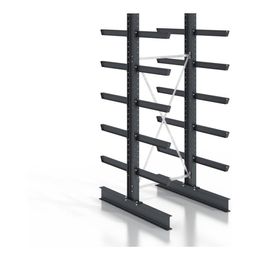 STIER Kragarmregal schraubbar doppelseitig 1 Feld mit 5 Ebenen 1280x3150x800mm (906937)