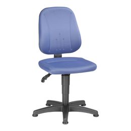 bimos Arbeitsdrehstuhl Unitec mit Gleiter und Stoff blau Sitzhöhe 440-620 mm (9650-CI02)