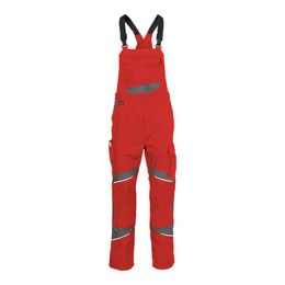 KÜBLER WORKWEAR Kübler Latzhose ACTIVIQ cotton+ mittelrot/anthrazit Form 3450 Größe 42 ; Kübler Workwear (3450 3421-5597-42)