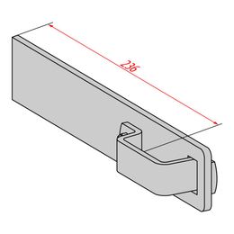 Hymer Wandhaken gerade, Aluminium (0050141)