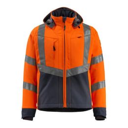Mascot Blackpool Soft Shell Jacke Gr.M hi-vis orange/schwarzblau, 15502-246-14010-M)