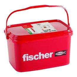 Fischer DuoPower 10x50 Eimer | DuoPower D&uuml;bel aus Kunststoff mit zwei Komponenten: Hart und Weich F&uuml;r Beton, Mauerwerk, Gipskarton und Plattenmaterialien Mit drei Funktionsprinzipien: Spreizen, Klappen oder Knoten F&uuml;r Bohrlochdurchmesser von 10 mm L&auml;nge:50 mm Inhalt:100 St&uuml;ck im Eimer, 564117)