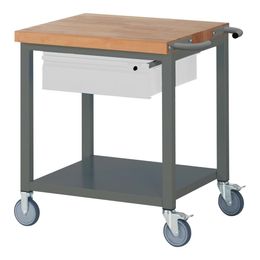 STIER Fahrbare Werkbank Premium mit 1 Schublade und Ablageboden BxTxH 750x700x880 mm (906055)