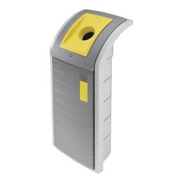 Hailo ProfiLine WSB Design Plus XXXL, Wertstoffsammler, 120 Liter, Silber (9125900)