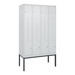 C+P Z-Spind Classic PLUS, Gestell, 8 F&auml;cher, 2120x1200x500mm, 7035/7035 Verschluss Zylinderschloss ; C + P M&ouml;belsysteme (0800337-408|S10024)