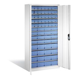 C+P Magazinschrank mit 72 Regalk&auml;sten, H1980xB1000xT420mm Front Lichtgrau Korpus Lichtgrau ; C + P M&ouml;belsysteme (133144-28|S10050)
