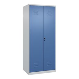 C+P Schwarz-Wei&szlig;-Spind Classic PLUS, 2 Abteile, 1850x800x500mm, 7035/5023 Verschluss Sicherheits-Drehriegel ; C + P M&ouml;belsysteme (080002-22|S10023)