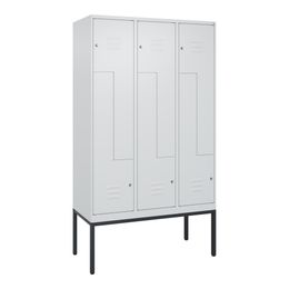 C+P Z-Spind Classic PLUS, Gestell, 6 F&auml;cher, 2120x1200x500mm, 7035/7035 Verschluss Zylinderschloss ; C + P M&ouml;belsysteme (0800337-326|S10024)