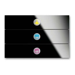 BUSCH-JAEGER Bedienelement 3fach Glas schwarz 6342-825-101 (2CKA006310A0120)
