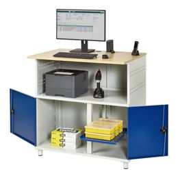 Rau Computer-Tisch ohne Monitorengeh&auml;use station&auml;r BxTxH 1100x800x1100mm (07-1023S.11)