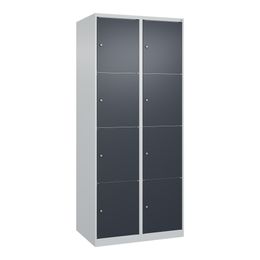 C+P Schlie&szlig;fachschrank Classic PLUS, 2 Abteile, 1850x800x500mm, 7035/7016 Innenh&ouml;he Gefach oben (oberes 453 mm Front RAL 7016 Anthrazitgrau ; C + P M&ouml; (080000-224|S10007)