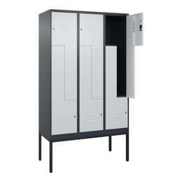 C+P Z-Spind Classic PLUS, Gestell, 6 F&auml;cher, 2120x1200x500mm, 7016/7035 Verschluss Zylinderschloss ; C + P M&ouml;belsysteme (0800337-326|S10028)