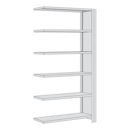 Regalwerk BERT B&uuml;roregal Anbaufeld HxBxT 2000x1005x600mm Vollblech Seitenwand (B3-55511-60)
