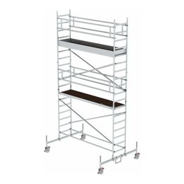 MUNK Alu-Rollgerüst mit Fahrbalken Plattformen im 2m-Abstand Plattform-Höhe 4,45 m Länge 3,00 m (156445)