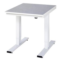 Rau Werktisch adlatus 300 elektrisch höhenverstellbar Linoleum-/Universal-Platte 750 mm x 1000 mm (08-WT-075-100-L)