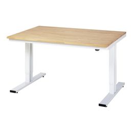 Rau Werktisch adlatus 300 elektrisch höhenverstellbar Buche-Massiv-Platte 1500 mm x 1000 mm (08-WT-150-100-B)