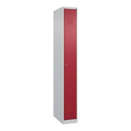 C+P Spind Classic PLUS, 1 Abteil, 1850x250x500mm, 7035/3003 Verschluss Zylinderschloss ; C + P M&ouml;belsysteme (080000-19|S10017)