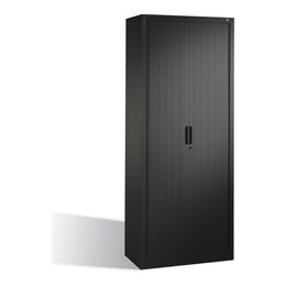 C+P Aktenschrank Omnispace mit Rollladen, 5 Ordnerhöhen, H1980xB800xT420mm Schwarzgrau ; C + P Möbelsysteme (3201-00|S00003)