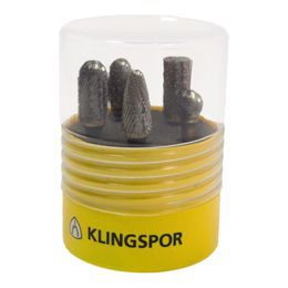 Klingspor HF100BOX5 Fr&auml;ser / Set, 9,6 x 6 mm Kreuzverzahnung (336927)