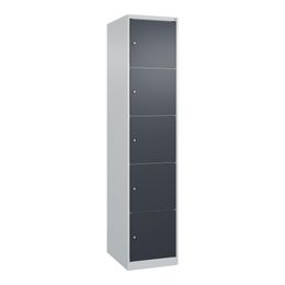C+P Schlie&szlig;fachschrank Classic PLUS, 1 Abteil, 1850x400x500mm, 7035/7016 Innenh&ouml;he Gefach oben (oberes 365 mm Front RAL 7016 Anthrazitgrau ; C + P M&ouml;b (080000-125|S10007)