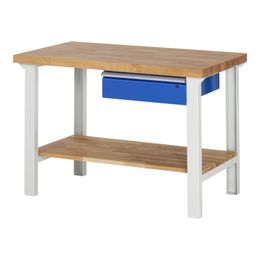 Rau Werkbank Modell 7001 mit Ablageboden BxTxH 1250x700x840mm (03-7001A7-127B4S.11)