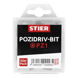 STIER Pozidriv-Bit-Gro&szlig;packung PZ1 (903093)