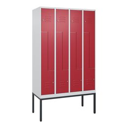 C+P Z-Spind Classic PLUS, Gestell, 8 F&auml;cher, 2120x1200x500mm, 7035/3003 Verschluss Zylinderschloss ; C + P M&ouml;belsysteme (0800337-408|S10016)