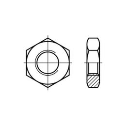 Sechskantmutter ISO 8675 M 22 x 1,5 Stahl galvanisch verzinkt ; Industrial Quality Supplies (086754100220150)