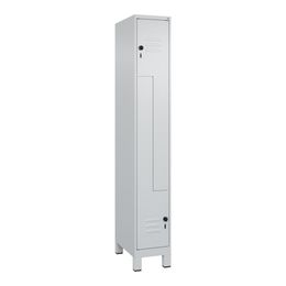 C+P Z-Spind, Classic PLUS, Füße, 2 Fächer, 1950x300x500mm, 7035/7035 Verschluss Sicherheits-Drehriegel ; C + P Möbelsysteme (080013-102|S10009)