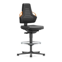 bimos Nexxit mit Fußring PU-Polster Grifffarbe orange Sitzhöhe 570-820 mm (9031-2000-3279)