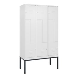 C+P Z-Spind Classic PLUS, Gestell, 6 F&auml;cher, 2120x1200x500mm, 9016/9016 Verschluss Zylinderschloss ; C + P M&ouml;belsysteme (0800337-326|S10029)