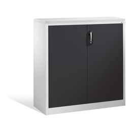 C+P Akten-Sideboard Acurado mit Drehtüren, 3 Ordnerhöhen, H1200xB1200xT400mm Front Schwarzgrau Korpus Lichtgrau ; C + P Möbelsysteme (9467-1200|S10236)