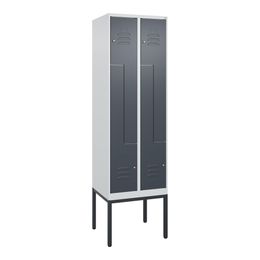 C+P Z-Spind Classic PLUS, Gestell, 4 F&auml;cher, 2120x600x500mm, 7035/7016 Verschluss Zylinderschloss ; C + P M&ouml;belsysteme (0800337-204|S10023)