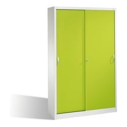 C+P Aktenschrank Acurado mit Schiebetüren, 5 Ordnerhöhen, H1950xB1200xT400mm Front Viridingrün Korpus Lichtgrau ; C + P Möbelsysteme (2040-00|S10213)