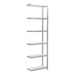 Schulte Anbauregal Steckregal MULTIplus250 2500 x 750 x 300 mm 6 Fachb&ouml;den Kreuzstrebe RAL 7035 lichtgrau ; SCHULTE LAGERTECHNIK (32836-75)
