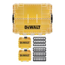 Dewalt DT70803-QZ TOUGHCASE Koffer aus Kunststoff, mittelgro&szlig;, inklusive Sch&uuml;ttboxen und Halterungen f&uuml;r Schrauberbits 25 mm und 57 mm, leer zum Nachf&uuml;llen)