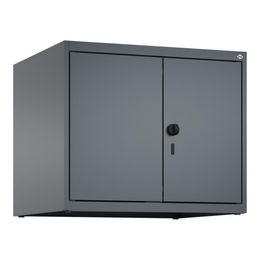 C+P Aufsatzschrank Classic PLUS, 2 Abteile, 500x600x500mm, 7016/7016 Verschluss Sicherheits-Drehriegel ; C + P M&ouml;belsysteme (080092-20|S10012)