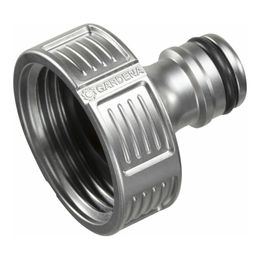Gardena Premium Hahnverbinder 33,3 mm (G 1), Blister aus Kunststoff und Metall mit Klemmmutter für den Anschluss von Schläuchen an Wasserhähne mit Gewinde Ø 33.3 mm (G1) - 18242-20)