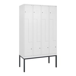 C+P Z-Spind Classic PLUS, Gestell, 8 F&auml;cher, 2120x1200x500mm, 9016/9016 Verschluss Zylinderschloss ; C + P M&ouml;belsysteme (0800337-408|S10029)