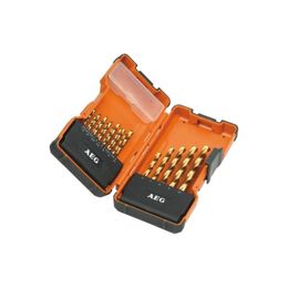 AEG Metallbohrerset HSS-G TIN 19-tlg. Set, inkl. Ø 2,0 / 2,5 (2 Stk.) / 3,0 (2 Stk.) / 3,5 (2 Stk.) / 4,0 (2 Stk.) / 4,5 (2 Stk.) / 5,0 (2 Stk.) / 6,0 (4932352245)