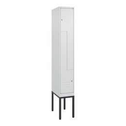 C+P Z-Spind Classic PLUS, Gestell, 2 Fächer, 2120x300x500mm, 7035/7035 Verschluss Zylinderschloss ; C + P Möbelsysteme (0800337-102|S10024)