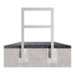 Schake Anlehnb&uuml;gel aus Vierkantrohr 60x60mm, Breite: 450mm Gesamth&ouml;he:1200 mm + Querholm, beschichtet (455_045B)