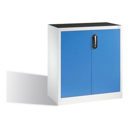 C+P Werkzeug-Beistellschrank mit Dreht&uuml;ren, innen 1 Boden, H1000xB930xT500mm Front Lichtblau Korpus Lichtgrau ; C + P M&ouml;belsysteme (8821-000|S10201)