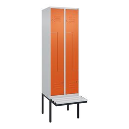 C+P Z-Spind Classic PLUS, Bank, 4 F&auml;cher, 2120x600x815mm, 7035/2004 Verschluss Zylinderschloss Sitzbanktyp auskragend Material Sitzfl&auml;che Kunststoff ; (0800437-204|S10063)