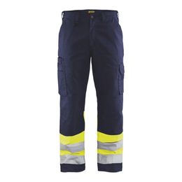 BLAKL&Auml;DER Blakl&auml;der Warnschutz-Bundhose, gelb / marineblau, Konfektionsgr&ouml;&szlig;e DE: 27 (156418118933D108)