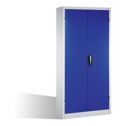 C+P Schwerlast-Werkzeugschrank mit Dreht&uuml;ren, innen 4 B&ouml;den, H1950xB930xT400mm Front Enzianblau Korpus Lichtgrau ; C + P M&ouml;belsysteme (8920-052|S10203)